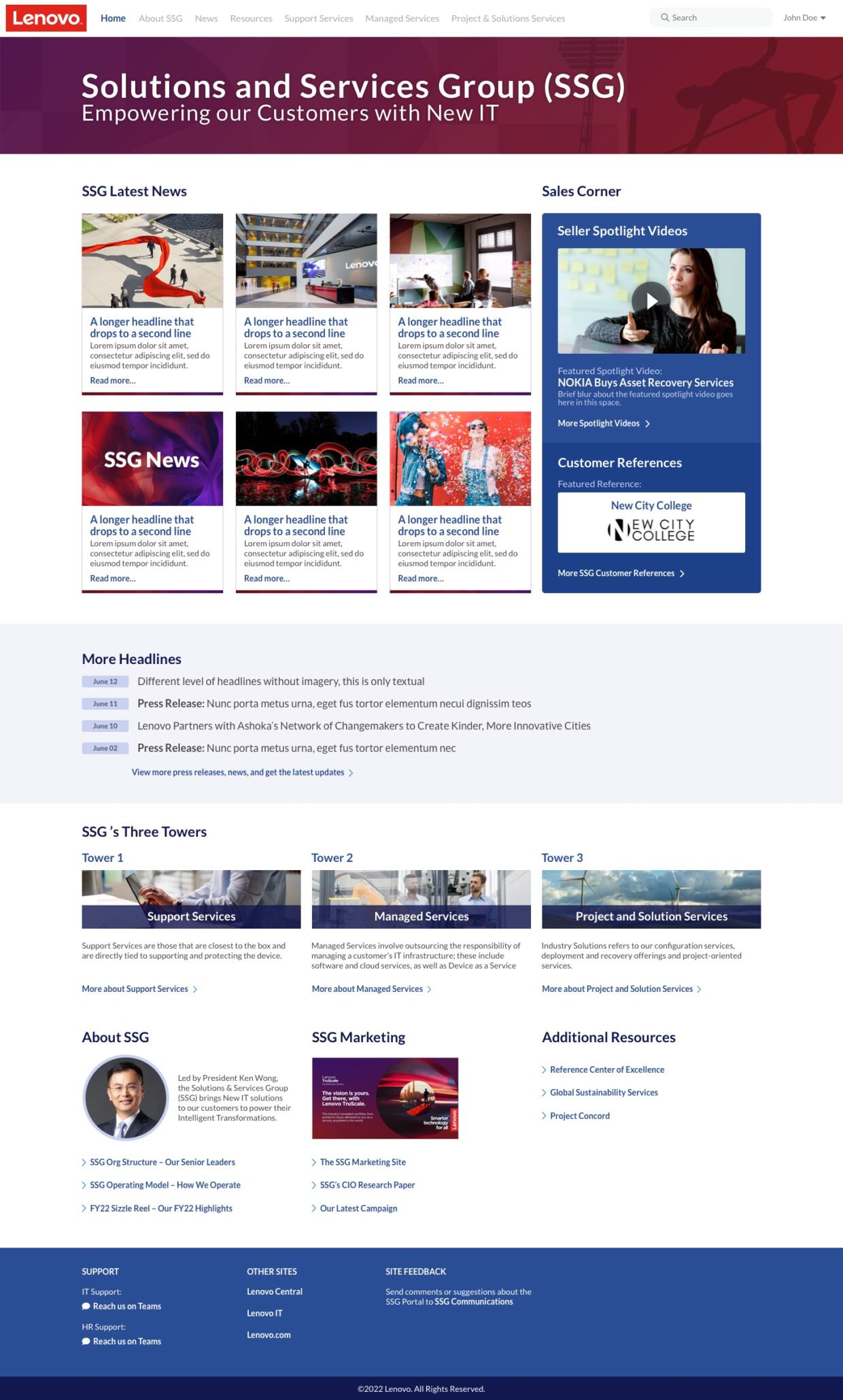 Lenovo – SSG Intranet - Marco Sebastian – San Diego Freelance User ...